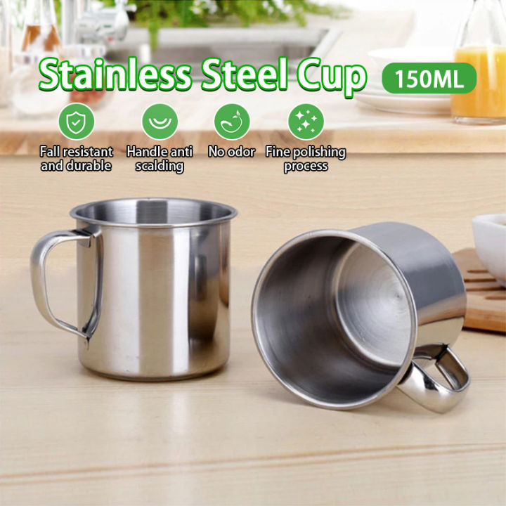 304 Stainless Steel Water Cup Portable 150ML Outdoor Travel Coffee Cup ...