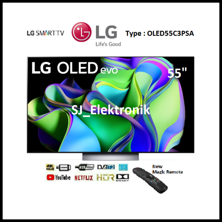 LG OLED evo C3 55 Inch OLED55C3PSA / OLED55C3 UHD 4K Smart TV - 55 C3 ...