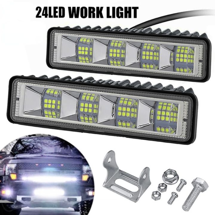 24 LED Car Work Light DRL Spotlight 72W High Bright Auto Motorcycle ...