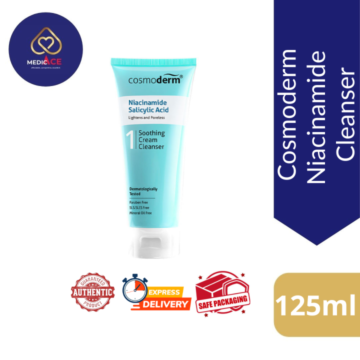 Cosmoderm Niacinamide Salicylic Acid Step-1 Soothing Cream Cleanser ...