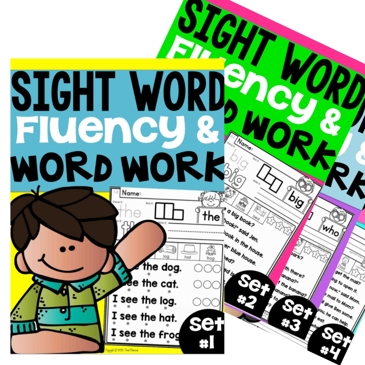 Sight Word Fluency Worksheet Workbook Activities Early English Learning ...