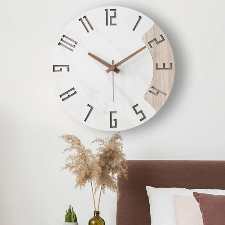 Nordic Simple Modern Home Clock Wall Art Mute Atmosphere Luxury Wall ...