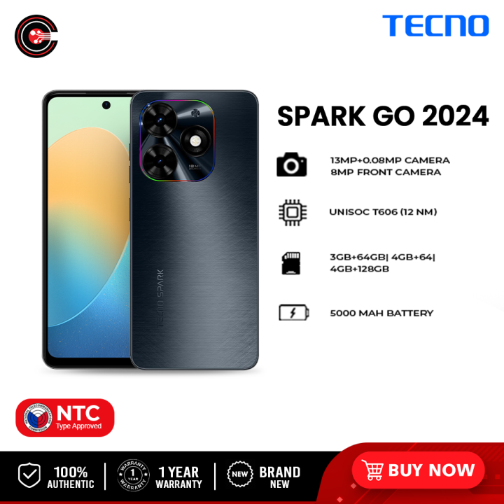 Tecno Spark Go 2024 3Gb+64Gb I 4Gb+64Gb I 4Gb+128Gb | Lazada PH