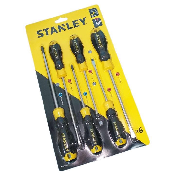 ORIGINAL STANLEY CUSION GRIP MAGNETIC TIP SCREW DRIVER SET 6 PIECES ...