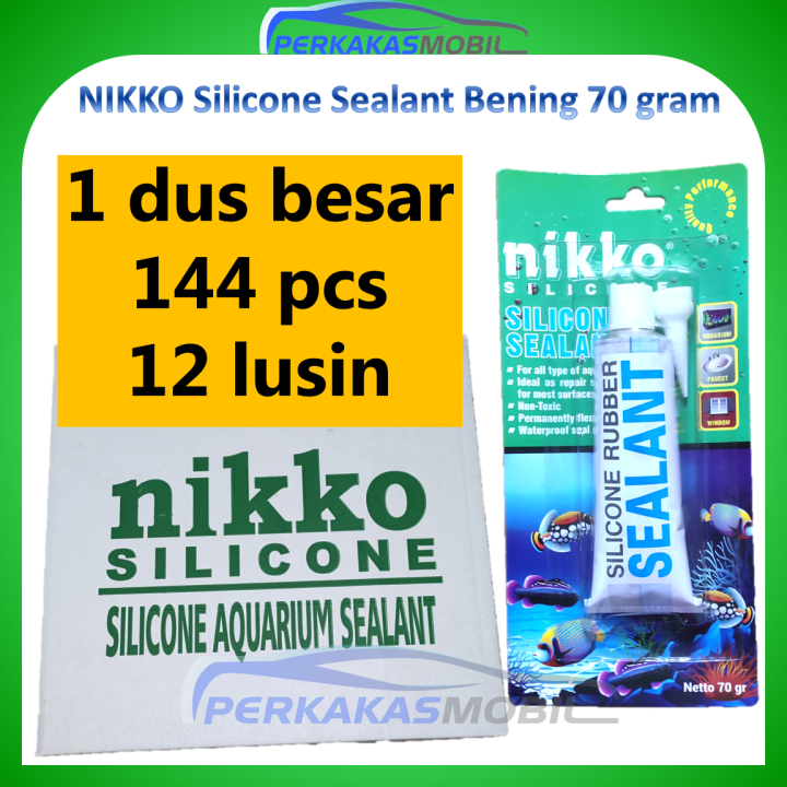 NIKKO Lem Perekat Silicone Sealant atau Sealant Kaca atau lem Akuarium ...