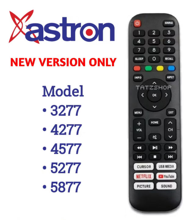 Remote control for smart tv only Astron Smart TV [must be same with ...