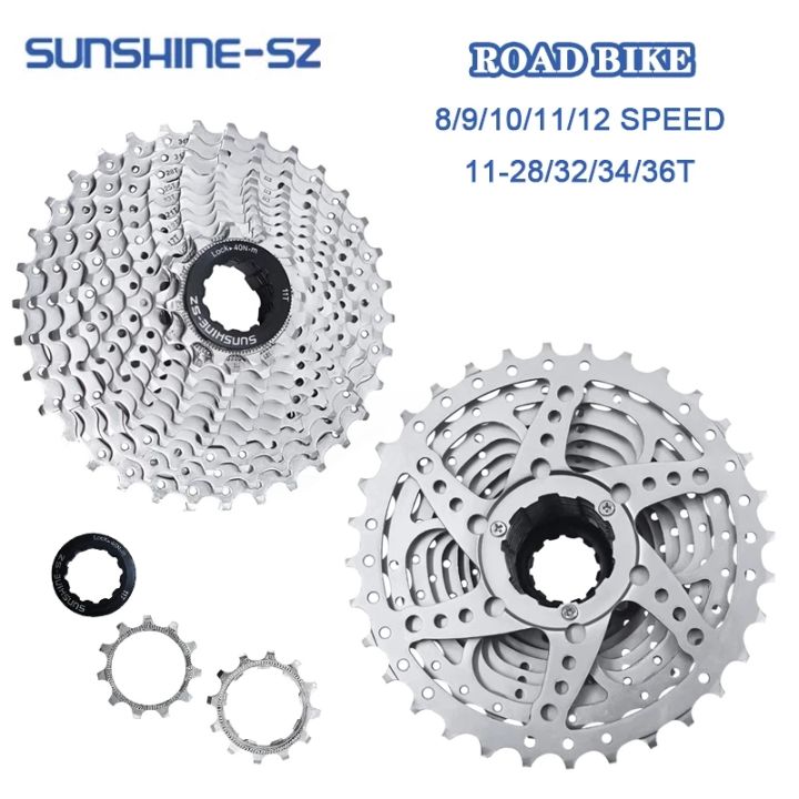 SUNSHINE Road Bike Cassette 12v 11v 10v 9v 8v Bicycle Sprocket 11 12 9 ...