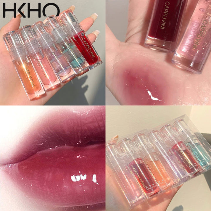 HKHO Transparent Crystal Jelly Lipgloss Shiny Clear Mirror Moisturizing ...