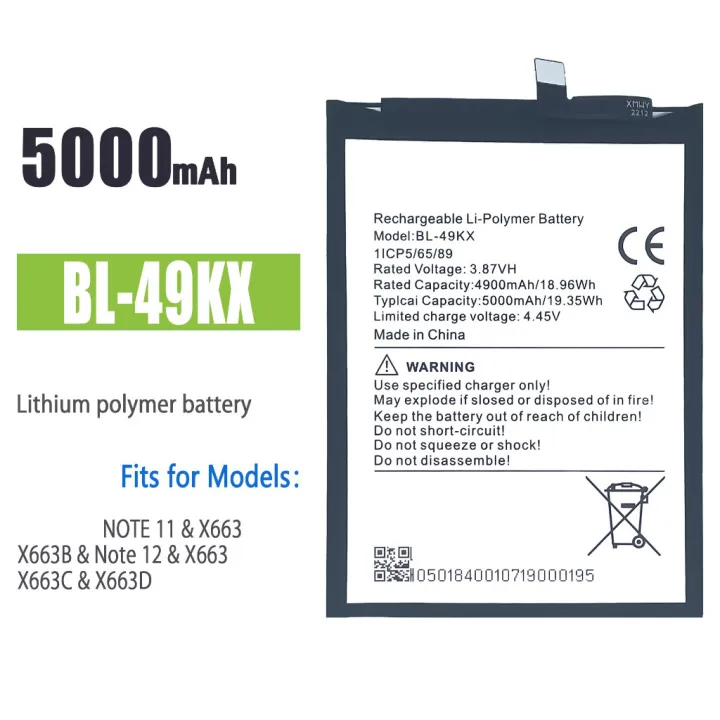 Battery For Infinix Note 11 Note 12 Pro Note 12 Battery BL-49KX ...