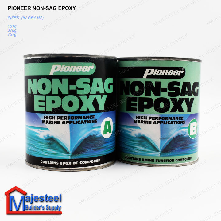 Pioneer Non-Sag Epoxy A&B High Performance Two Component Adhesive Marine Applications 1/8 LITER ...