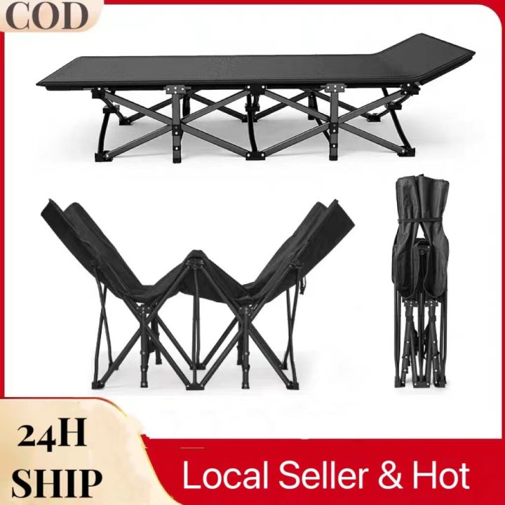 【COD】Foldable bed single heavy Duty Folding Bed storage 200KG Suitable ...