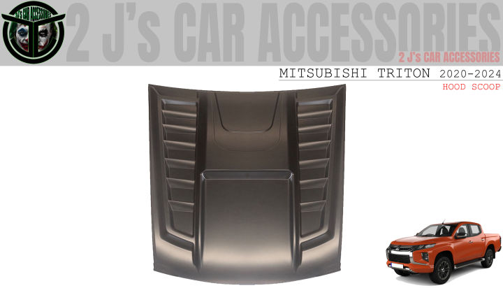 MITSUBISHI TRITON STRADA 2020 TO 2024 HOOD SCOOP / HOOD BONNET BLACK ...