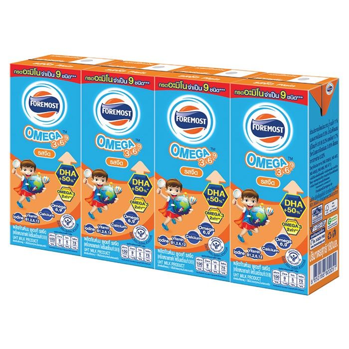 โฟร์โมสต์ โอเมก้า UHT.รสจืด180มล. แพ็ค 4 กล่อง | Lazada.co.th