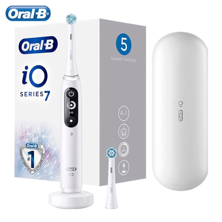 Oral-B IO7 Electric Toothbrush Rechargeable 3D Visible Timer Teeth 5 ...