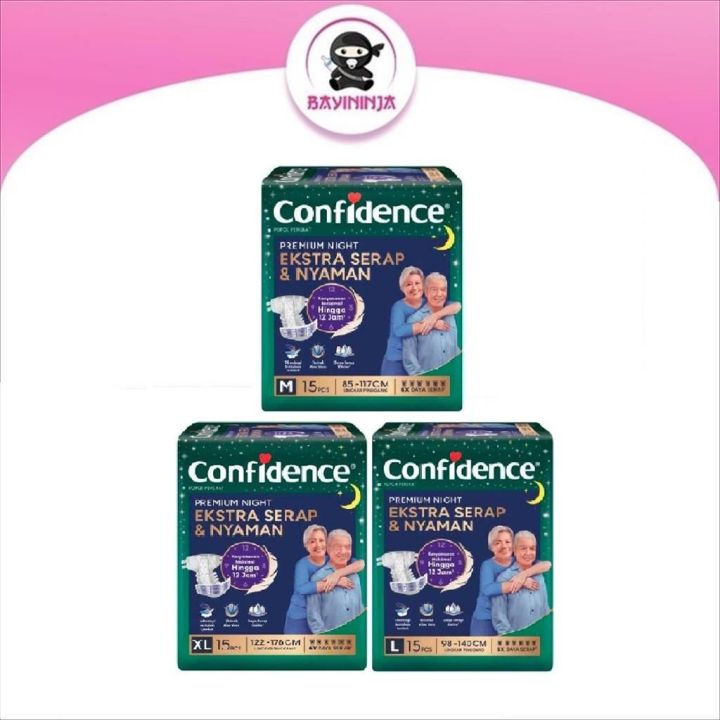Confidence Premium Night Perekat Big Pack M15 L15 XL15 | Lazada Indonesia