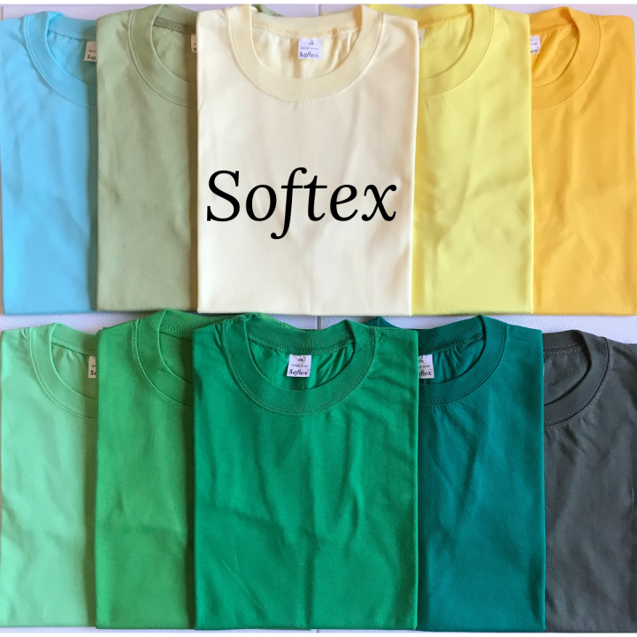 SOFTEX Plain Round Neck Shirt green kiwi fresh yellow gold apple ...