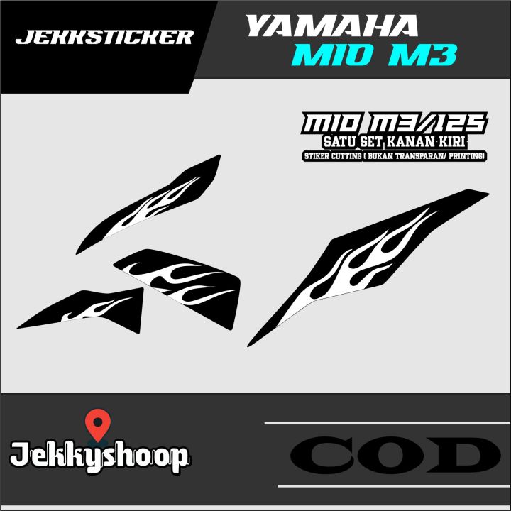 CUTTING STIKER STRIPING YAMAHA MIO M3 DESIGN API HOT WHEELS | Lazada ...