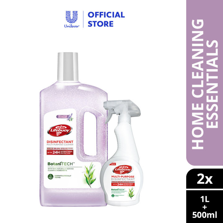 Lifebuoy Multi-Purpose Cleaner Lavender & Eucalyptus 1L + Lifebuoy ...