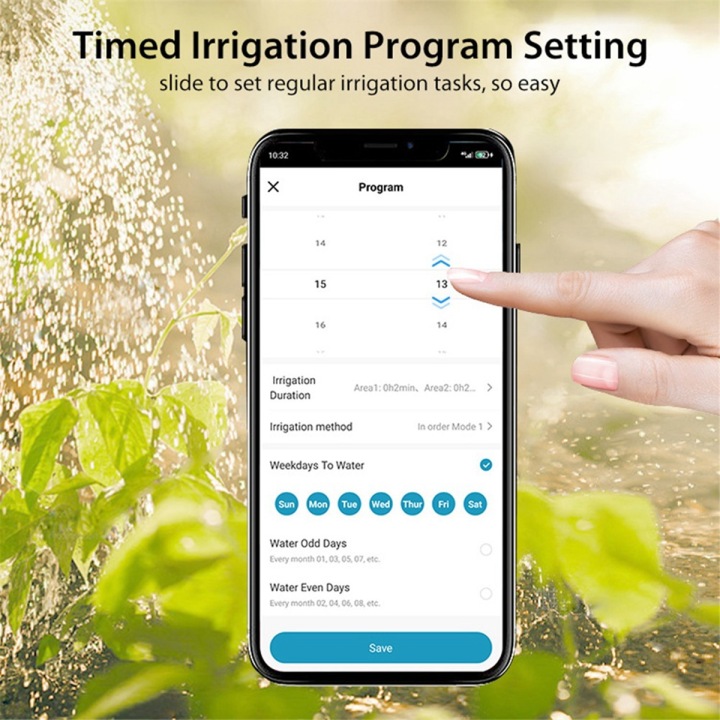 Tuya Wifi BT Smart Sprinkler Controller Gardening Irrigation Water ...