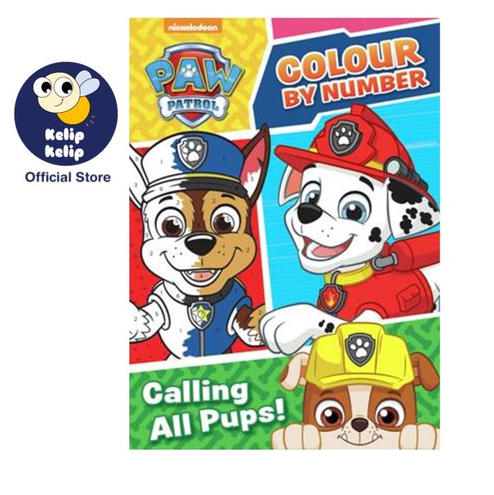 Paw Patrol Colour by Number Colouring Book for Kids to Learn Numbers ...