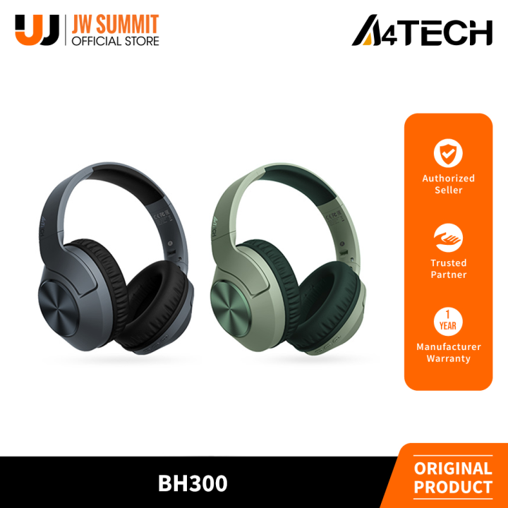 A4Tech BH-300 2Drumtek Bluetooth v5.3 Wireless Over Ear Headset | Lazada PH