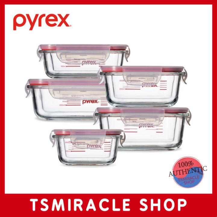 Pyrex measuring glass container airtight container square container ...