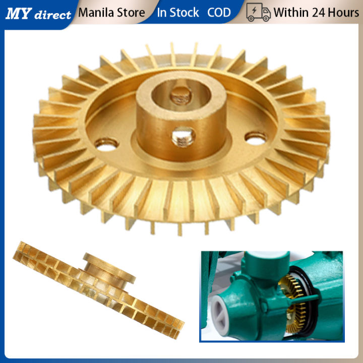 Brass Double-sided Keyway Impeller 6cm OD 1.2cm ID Water Pump ...