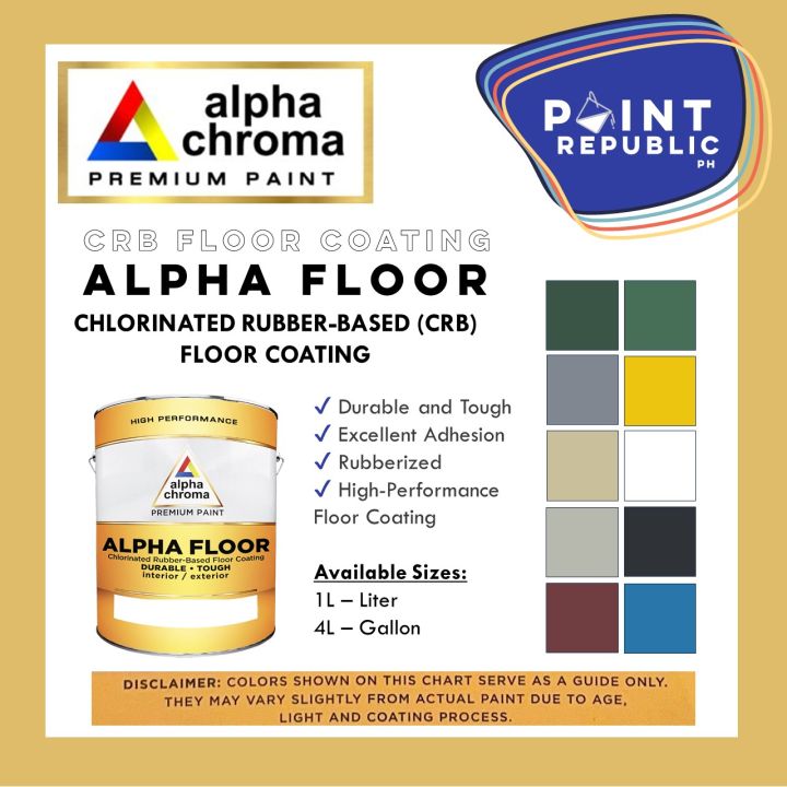 Alpha Chroma ALPHA FLOOR Chlorinated Rubber Based Floor Coating | Lazada PH