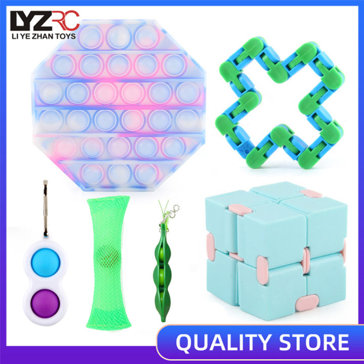 LYZRC 6PCS Pop It Fidget Toys Full Set Box | Lazada