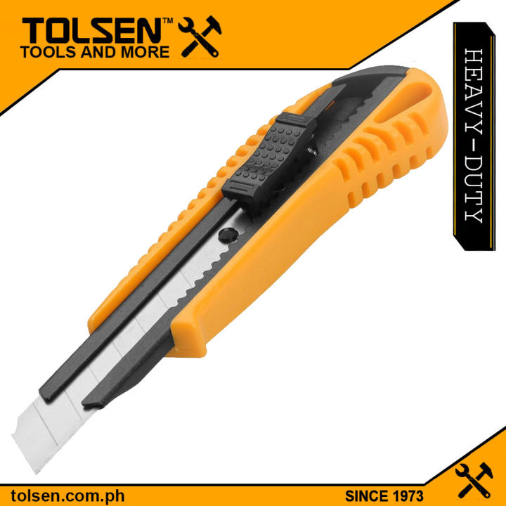 Tolsen Heavy Duty Snap Off Blade Cutter Knife (18X100mm) Aluminum Body ...