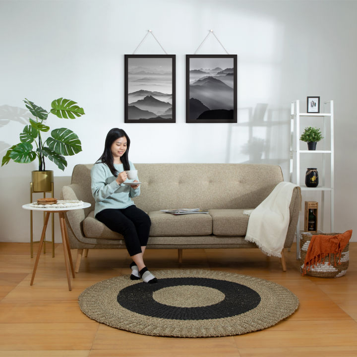 Sofa Nyaman Minimalis 3 Dudukan GREISY Sofa 3 Seater - ISIRUMA | Lazada ...