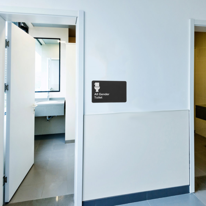 【Big-promotion】 High Visibility Braille All Gender Restroom Signage ABS ...