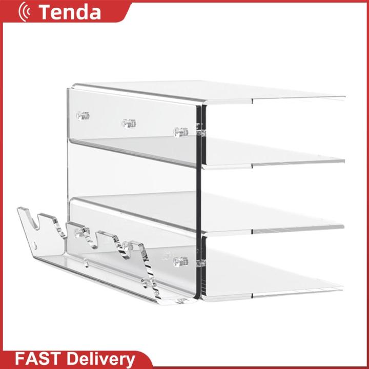 Acrylic Keyboard Mouse Storage Rack 3-Tier Keyboard Display Stand ...