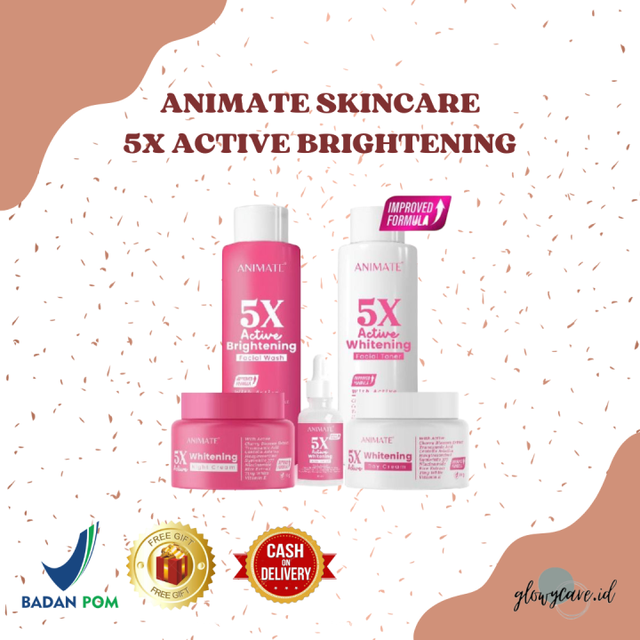 Animate Instant Whitening Series Paket Wajah 5in1 | Lazada Indonesia