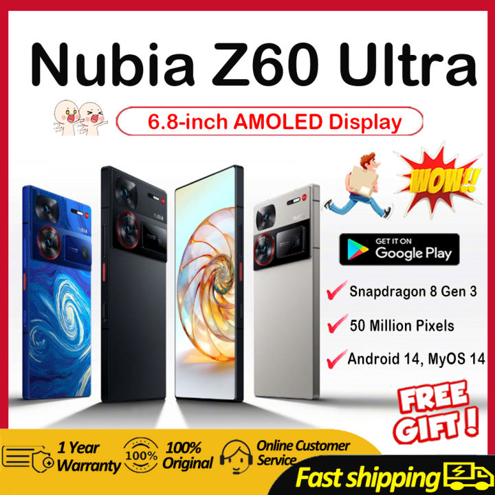 [1 Year Warranty]ZTE Nubia Z60 Ultra/ Z60 Ultra MyOS 14 Snapdragon 8 Gen 3 Smartphone/Nubia ...