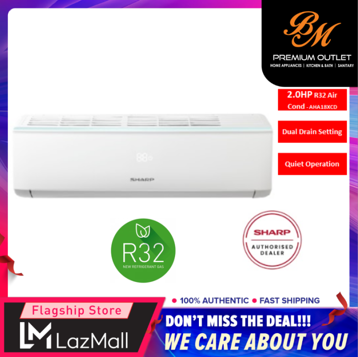 [New Model] SHARP 2HP R32 (AHA18WCD / AUA18WCD) NON-INVERTER AIR ...