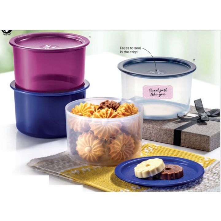 Tupperware One Touch Topper Small 950ml/ Food Storage Container/ Airtight/ Kedap Udara Bekas ...