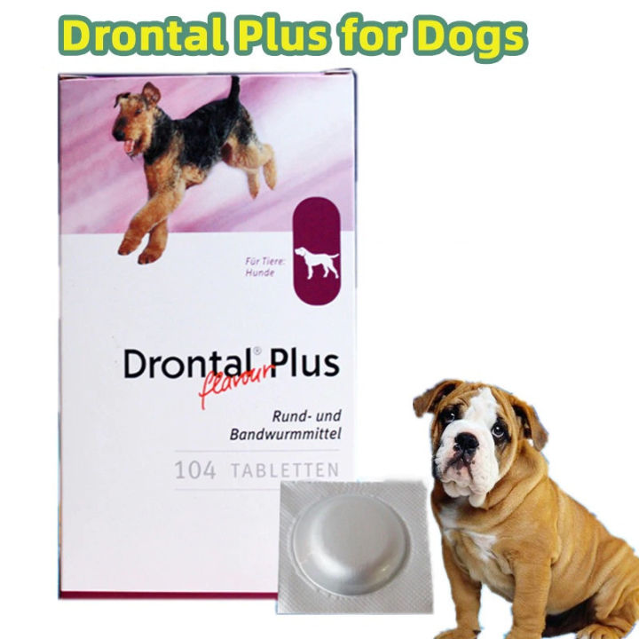 Drontal Plus 1 Tablet No Box Tasty Deworming Tablet Dog Cat Dewormer ...