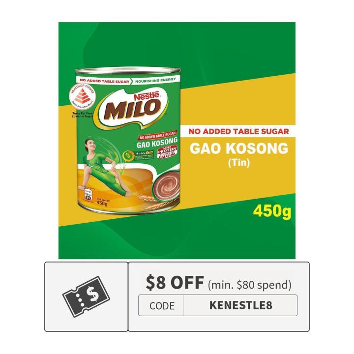 Milo Gao Kosong Zero Added Table Sugar Chocolate Malt Powder With Milk ...