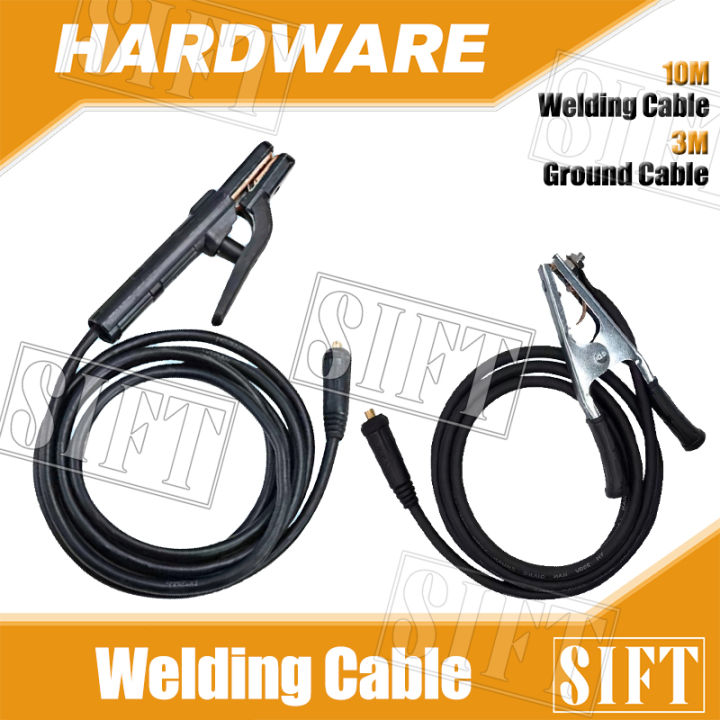 Universal Welding Cable with 10 Meter Welding Cable and 3 Meter Ground ...
