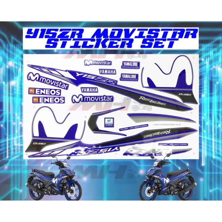 YAMAHA Y15ZR STICKER SET / EXCITER 150 MOVISTAR STICKER / MORITAKA ...