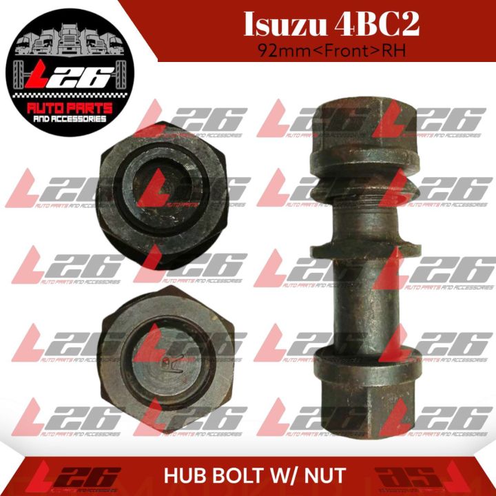 Isuzu 4BC2 92mm HUB BOLT W/ NUT FRONT RH | Lazada PH