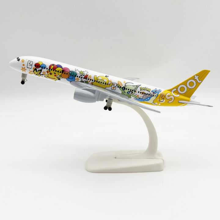 20CM Singapore Airlines Boeing B787 Scoot Pokémon Aircraft Model Plane ...