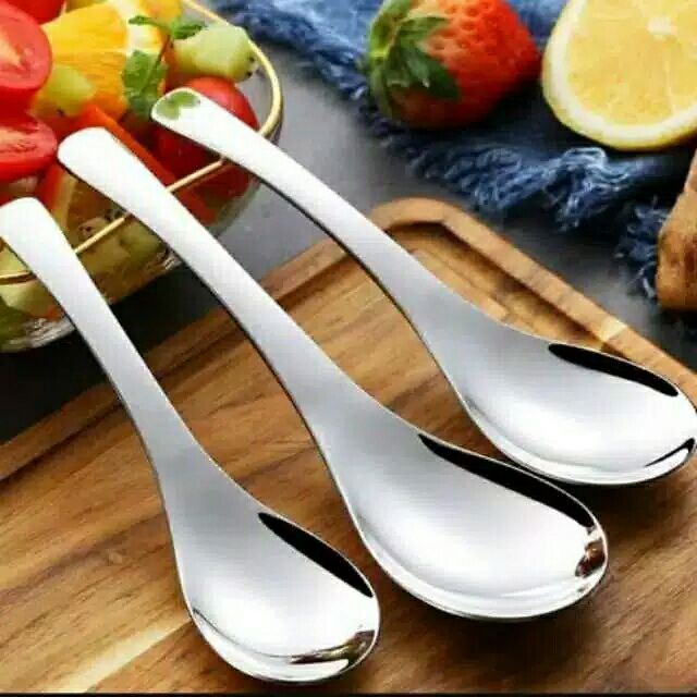 Sendok Bebek Stainless Steel / Sendok Bubur / Sendok Sop | Lazada Indonesia