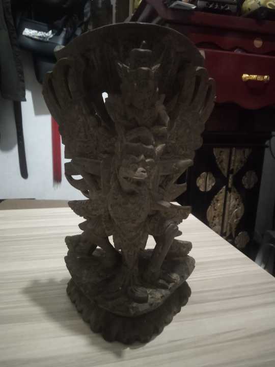 Patung Kayu Garuda Wisnu Kencana Bali Kuno Jadul Antik | Lazada Indonesia
