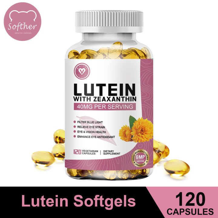 SOFTHER Lutein Eye Capsule Supplement Supports Eye Health Dry Eyes and ...