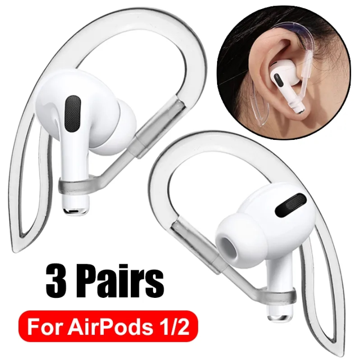 Silicone Ear Hooks for Airpods 1/2 Anti-Slip Transparent Ear Hook ...