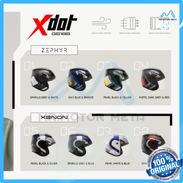 XDOT G518B HELMET TOPI KELEDAR 2024 EDITION | Lazada