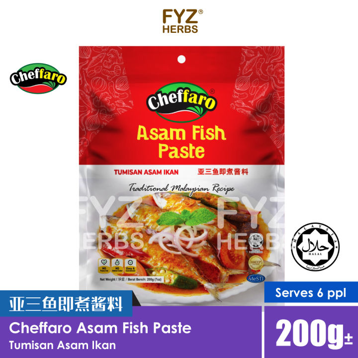 Cheffaro Asam Fish Paste 200g Tumisan Asam Ikan / 亚三鱼即煮酱料 | Lazada
