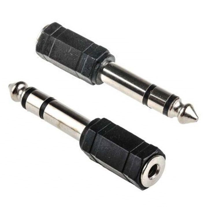 Plastic Female 3.5mm Jack to Male PL 6.35mm TRS Stereo Plug Connector ...